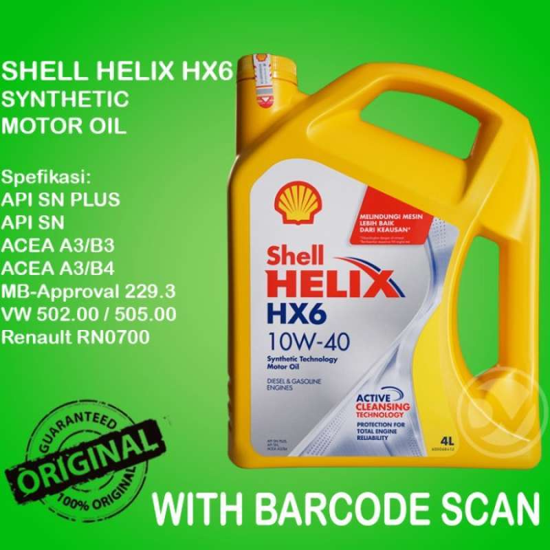 Jual Shell Helix Hx6 10W-40 4 Liter Original di Seller Mita OtoShop ...