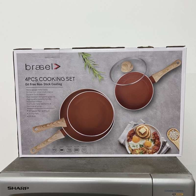 Jual Panci set induksi marble coating cooking set marble coating Brasel ...