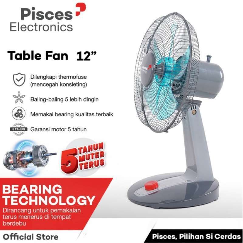 Jual Kipas Angin Duduk / Desk Fan 12 Inch WDF-1290 PRO Merk Pisces di ...