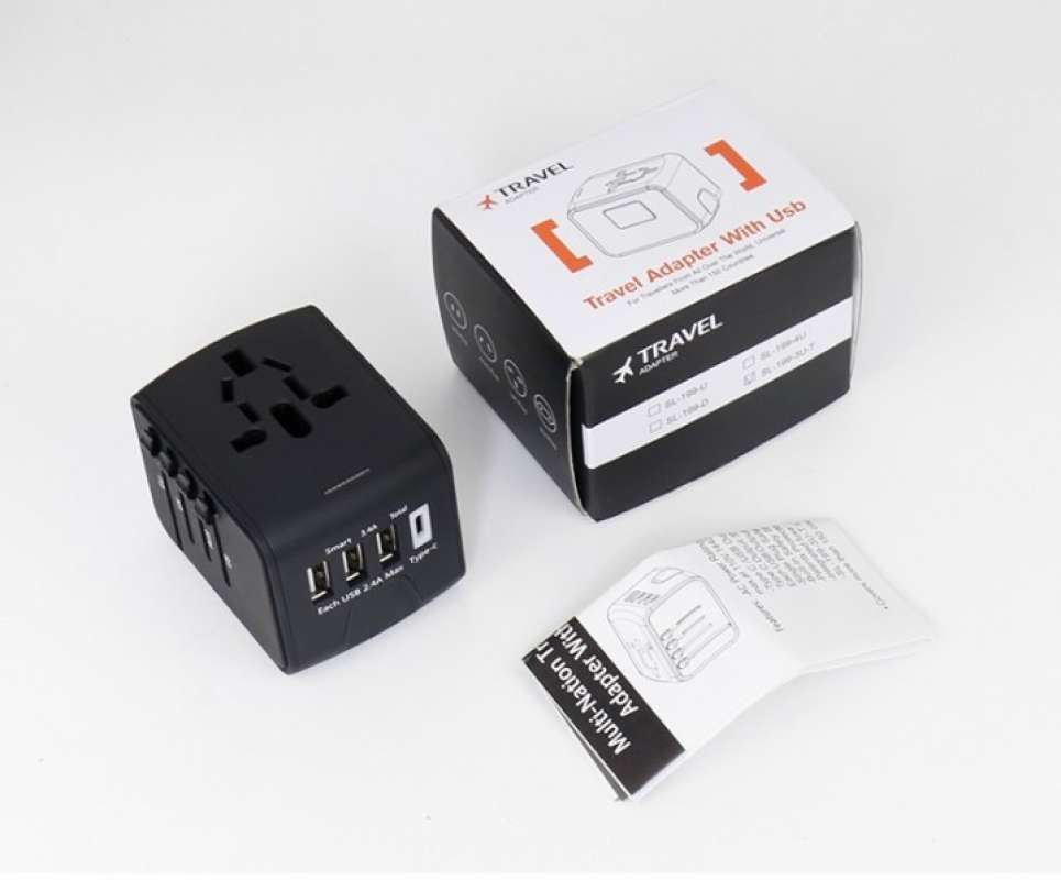Jual Universal Travel Adapter Sl-199-3u-t - 3 Usb 1 Type-c Port ...