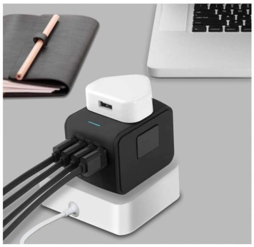 Jual Universal Travel Adapter Sl-199-3u-t - 3 Usb 1 Type-c Port ...