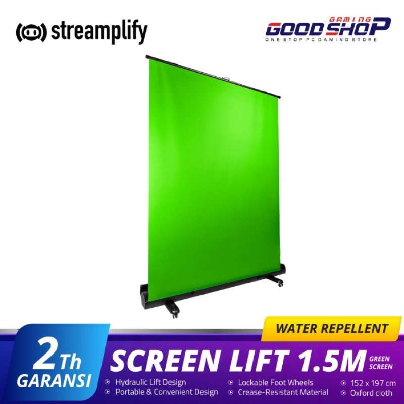 Promo Streamplify Screen Lift 1.5 M - 1.5x2 Meters - Green Screen ...