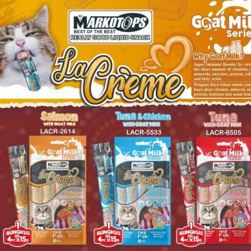 Jual Markotop La Creme Liquid Snack 60gr - Snack Kucing - Tuna Scallop ...