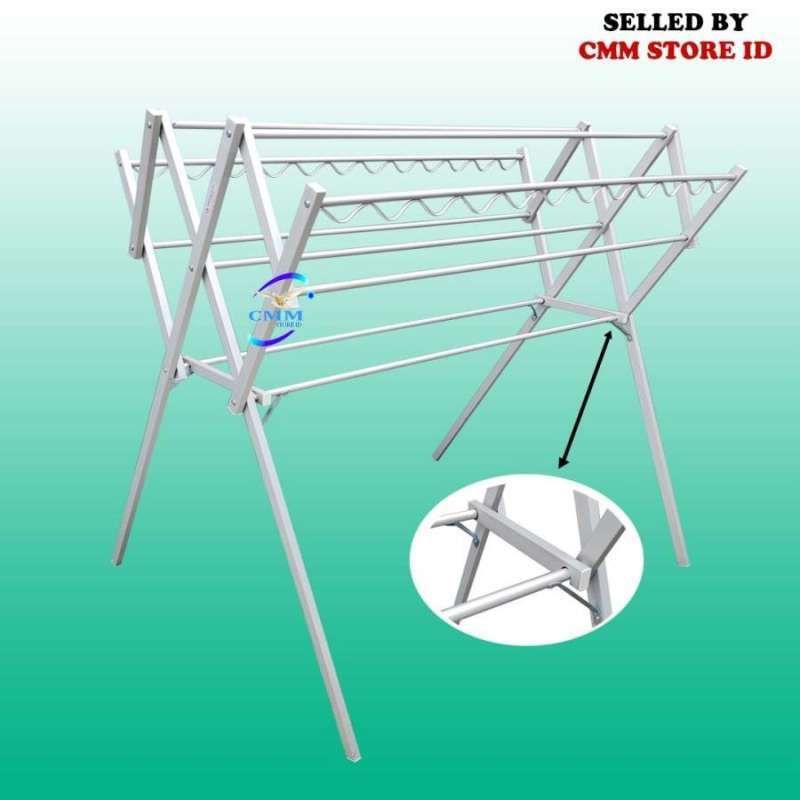 Jual Jemuran Baju Aluminium Palang 9 / Drying Rak / Jemuran Baju Lipat ...
