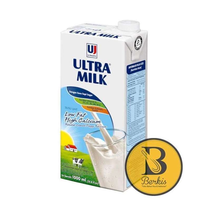 Jual Susu UHT Ultra Milk Low Fat 1 Liter - Ultra Jaya Plain di Seller ...