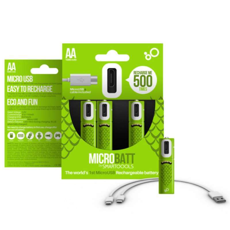 Jual GLO - MICROBATT Baterai Cas Rechargeable Micro USB 2PCS Warna ...