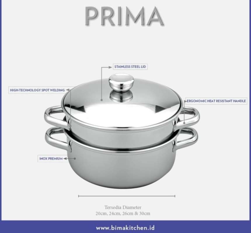 Jual Panci Steamer Susun Bima Prima Saucepot 30cm Stainless Steel Di ...