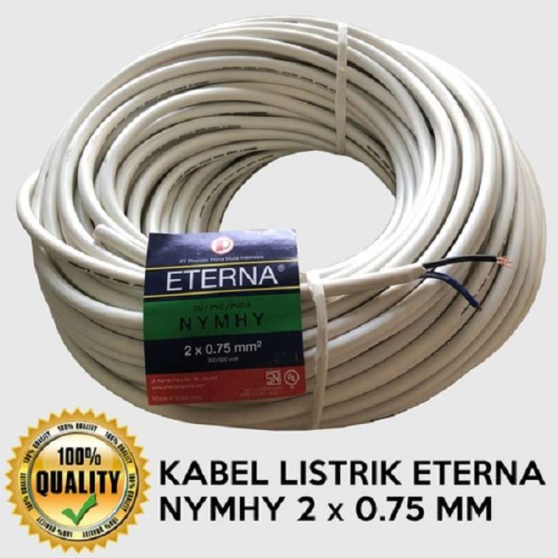Jual Kabel ETERNA Isi 2x0,75 mm Kabel Listrik Tembaga Kabel Serabut NYMHY - 10 Meter di Seller ...