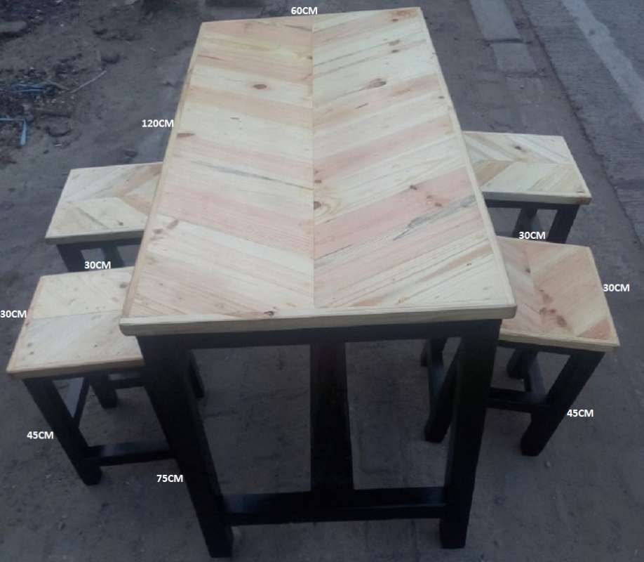 Jual MEJA MAKAN, MEJA RESTORAN 120X60X75CM DAN 4 KURSI di Seller HARE ...