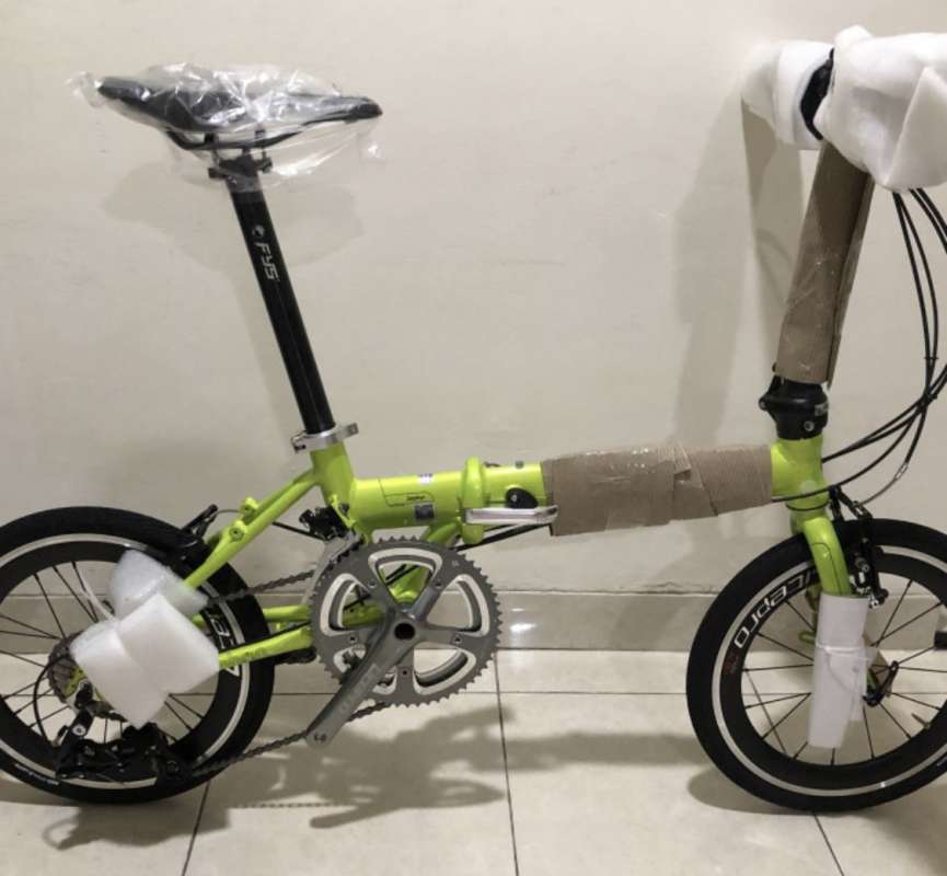 Jual FNHON ZEPHYR 16 inch 18 speed Litepro lime green neon di Seller ...