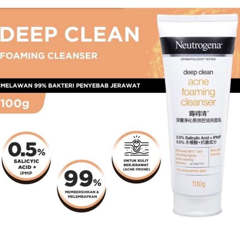 Jual Neutrogena Deep Clean Acne Foaming Cleanser 100g di Seller KMD ...