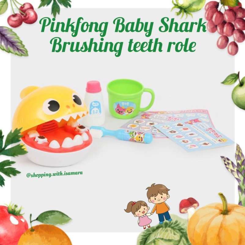 Jual Pinkfong Baby Shark Brushing Teeth Role / Mainan Menyikat Gigi ...