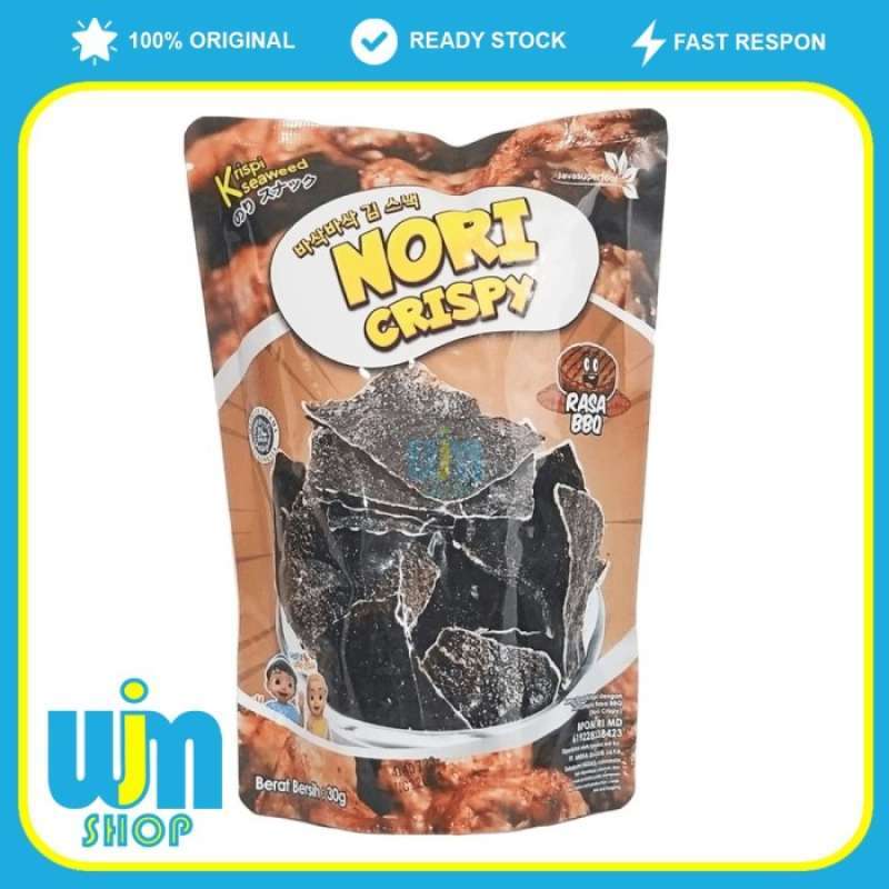 Jual Nori Crispy 30 gr Rasa BBQ Snack Rumput Laut HALAL Java Super Food ...