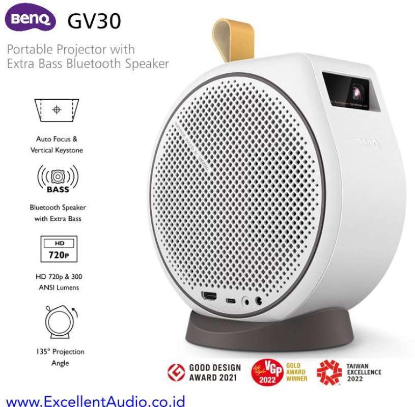 Jual BenQ GV30 Portable projector bluetooth speaker Android TV HDMI USB ...