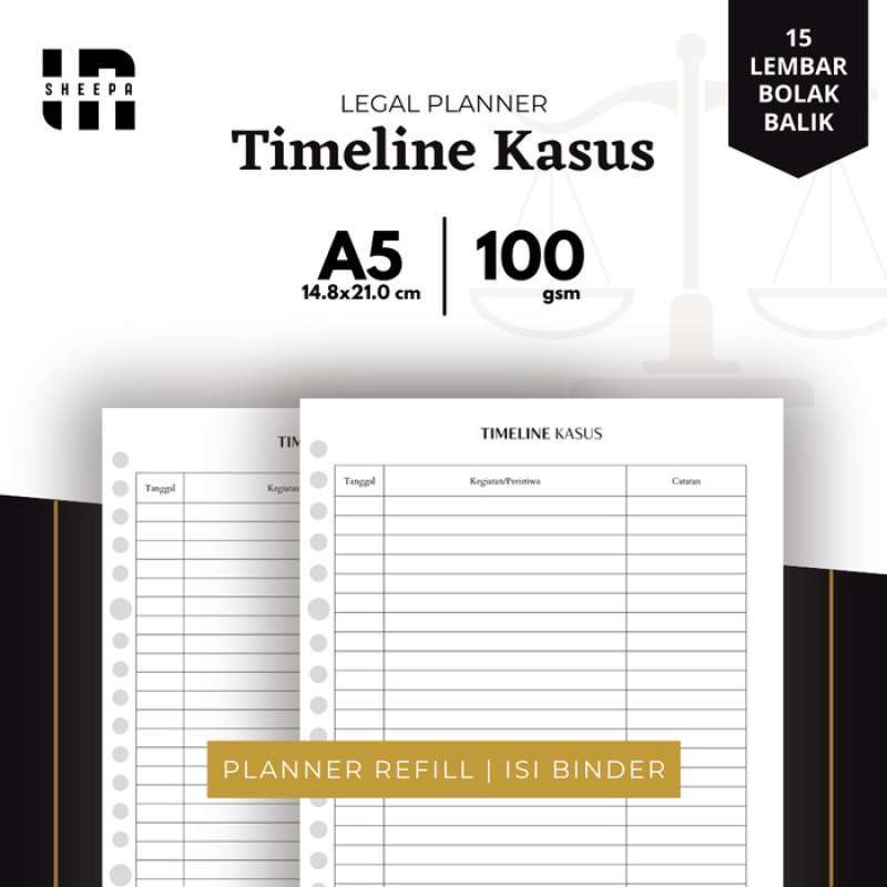 Jual Timeline Kasus | Legal Planner Isi Binder | Pengacara | Advokat di ...