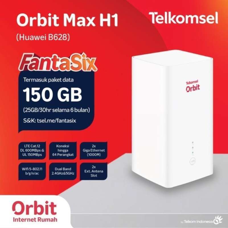 Jual Huawei B628 Orbit Max H1 Modem Router Wifi Telkomsel 4G di Seller ...