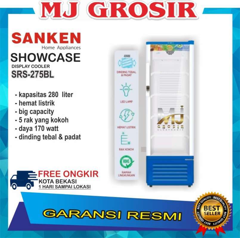 Jual Showcase Sanken Srs 275 5 Rak Display Cooler 275 Kulkas Low Watt Japan Di Seller Mj Grosir ...