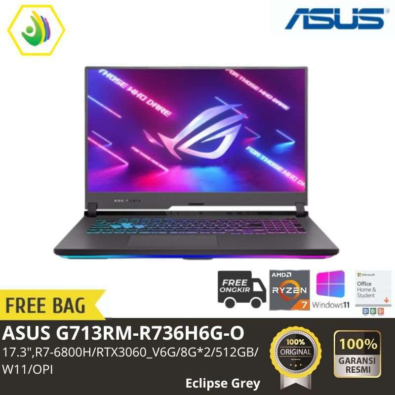 Jual ASUS ROG Strix G17 G713RM-R736H6G-O 17.3inc,R7-6800H.RTX3060_V6G ...