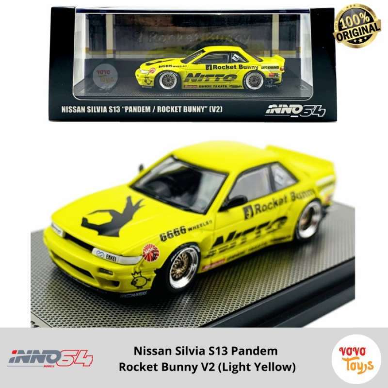 Jual Inno 1/64 Nissan Silvia S13 Pandem Rocket Bunny V2 Yellow Inno64 ...