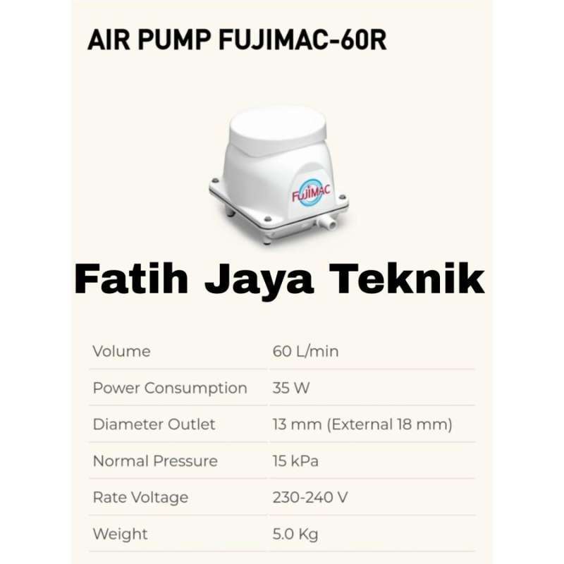 Jual Pompa Aerator Fujimac 60R Pompa Udara Pompa Gelembung di Seller ...