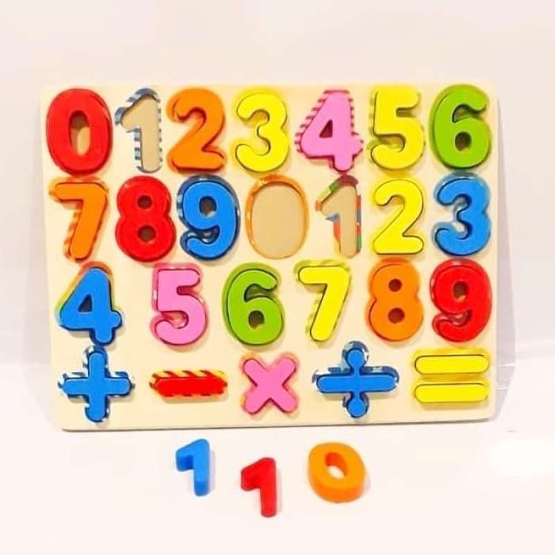 Jual Mainan Edukasi Anak PUZZLE CHUNKY ANGKA ATAU HURUF GARIS di Seller ...