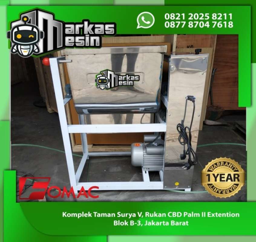 Jual Horizontal Dough Mixer Mesin Pengaduk Bubuk Powder HMX-25F FOMAC ...