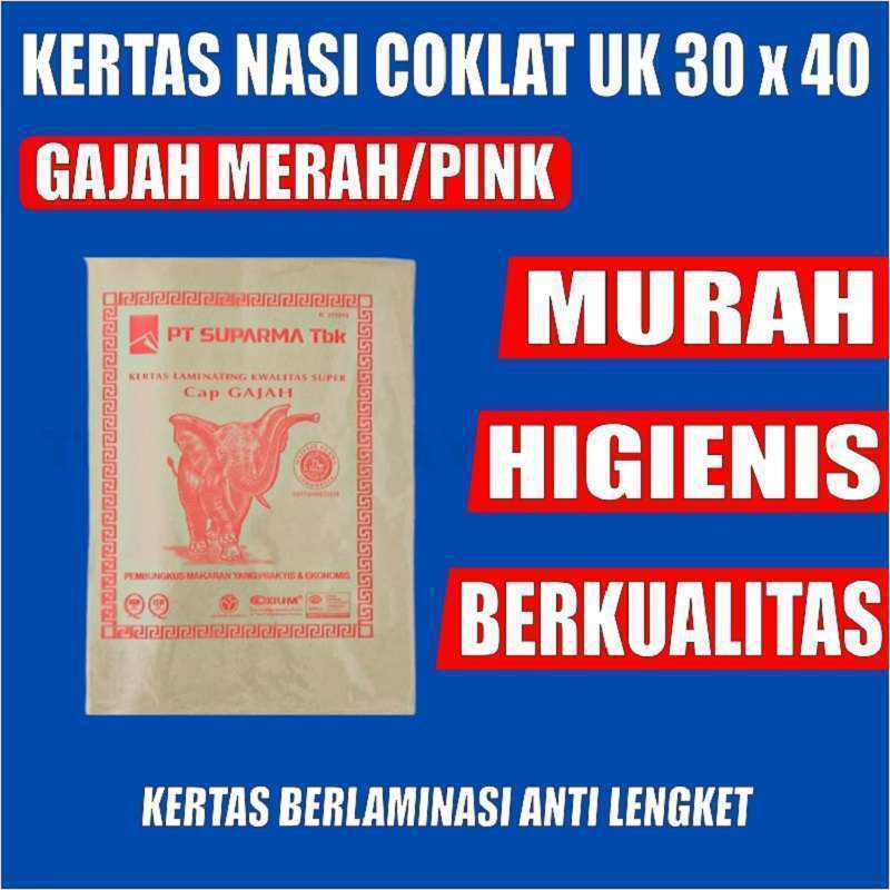 Promo 1ball = 25 Pack X 250 Lembar Kertas Nasi Bungkus Coklat | Uk ...