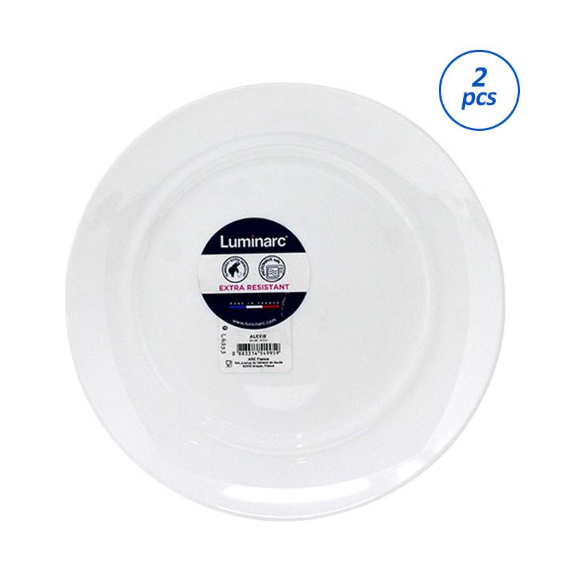 Promo Luminarc Alexie White Dinner Plate Piring Makan [2 pcs] Diskon 30 ...