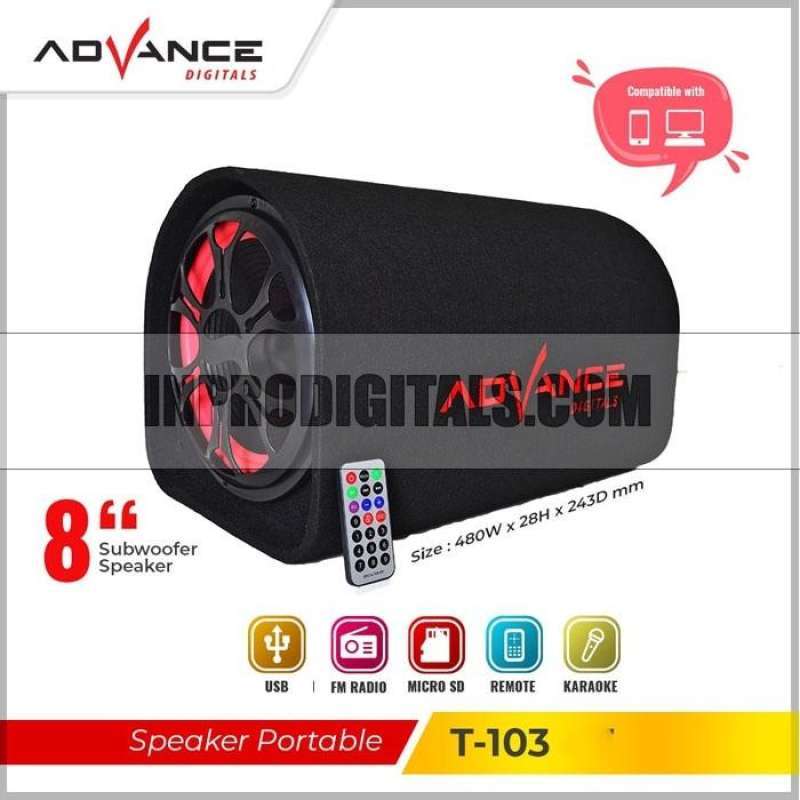 Jual Advance T Series T101 T102 T103 Bt Subwoofer Bluetooth Speaker ...