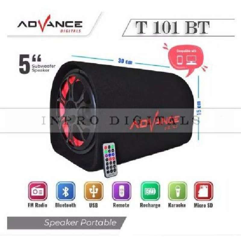 Jual Advance T Series T101 T102 T103 Bt Subwoofer Bluetooth Speaker ...