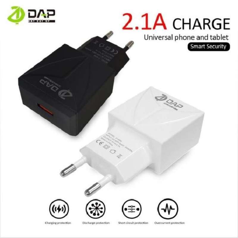 Jual DAP D-A8T Adapter + Cable TYPE-C Fast Charging Usb 2.4 A - Hitam ...