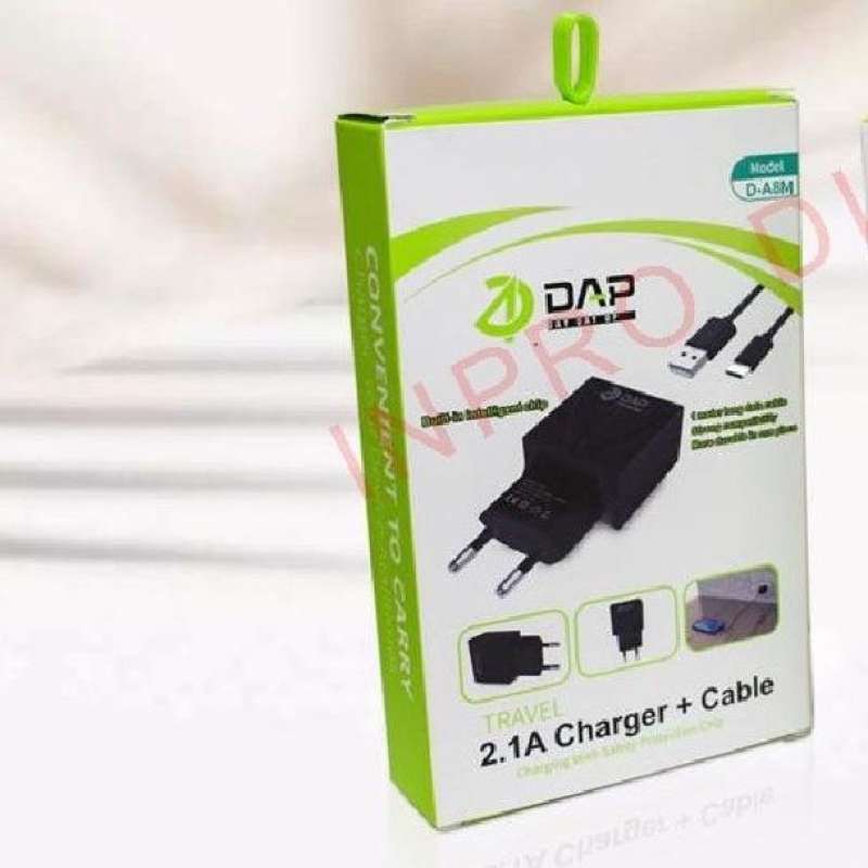 Jual DAP D-A8T Adapter + Cable TYPE-C Fast Charging Usb 2.4 A - Hitam ...