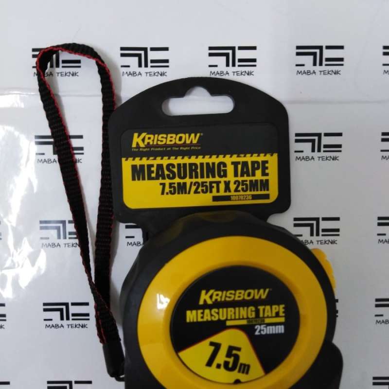 Promo measuring tape / meteran krisbow 7.5m kuning Diskon 22% di Seller ...