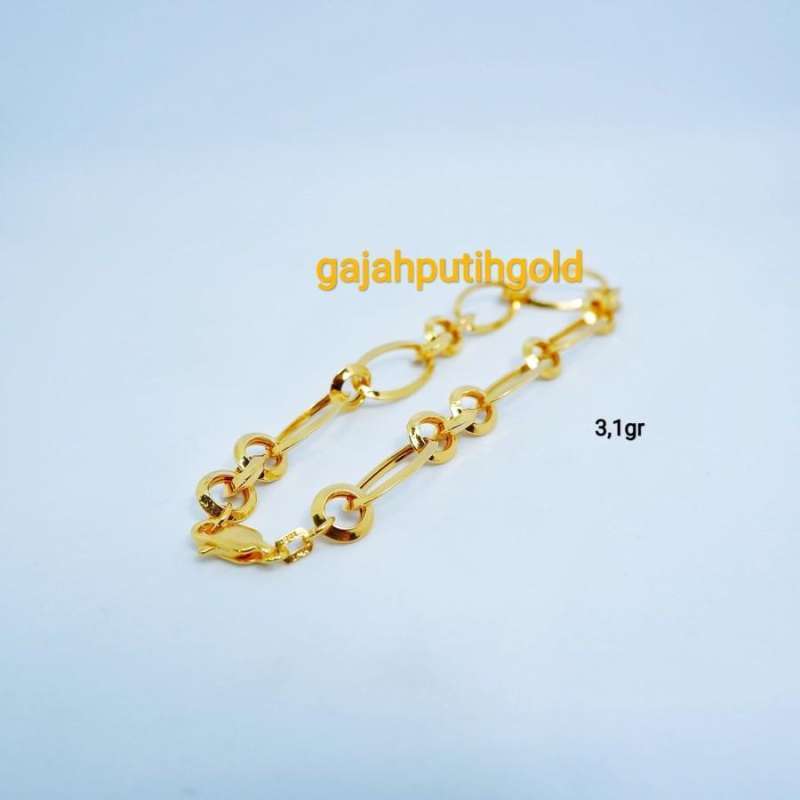 Jual 3,1 gr Gelang Emas Asli Model Italy Bulat di Seller Gajah Putih ...