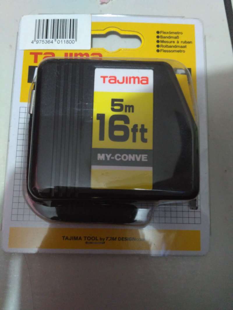 Jual Tajima meteran roll 5 meter, measuring tape MY CONVE 16 ft made in jpn - Multicolor di ...