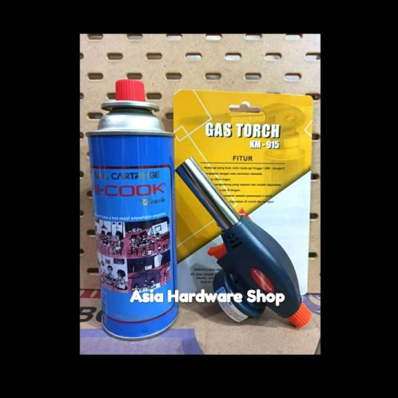 Jual Paket Kepala Portable Gas Torch KENMASTER + Tabung Gas Hi cook 230 ...