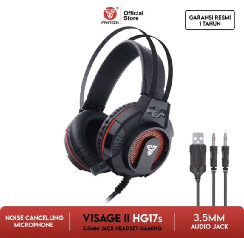 Jual Fantech HG17s Visage II RGB Gaming Headset 3.5mm Jack noise cancel ...