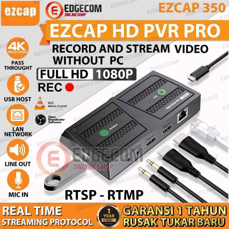 Jual Ezcap 350 Hd Pvr Pro Video Capture Streaming Hdmi Support Rtsp Rtms Di Seller Edgecom ...