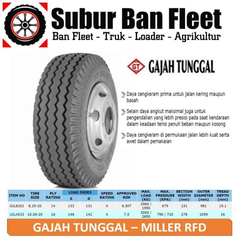 Promo Gt Miller 1100 - 20 16pr Ban Luar Truk Fuso Ukuran 11.00-20 Ban Cargo Diskon 4% Di Seller ...