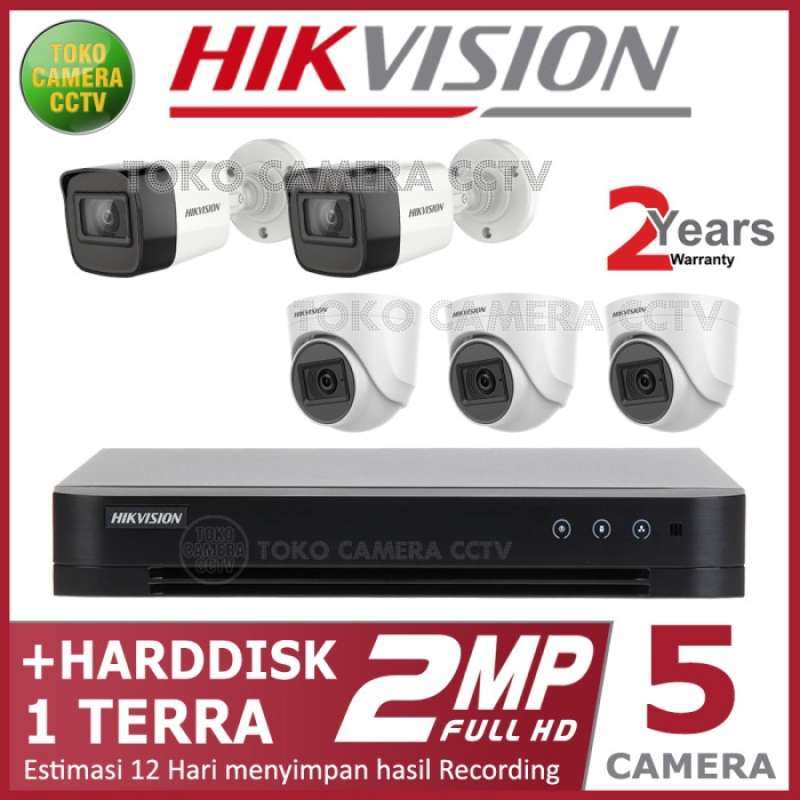 Jual Bulan ini aja kak! PAKET CCTV HIKVISION 2MP 8 CHANNEL 5CAMERA HDD 1TB Bulan ini aja kak! di ...