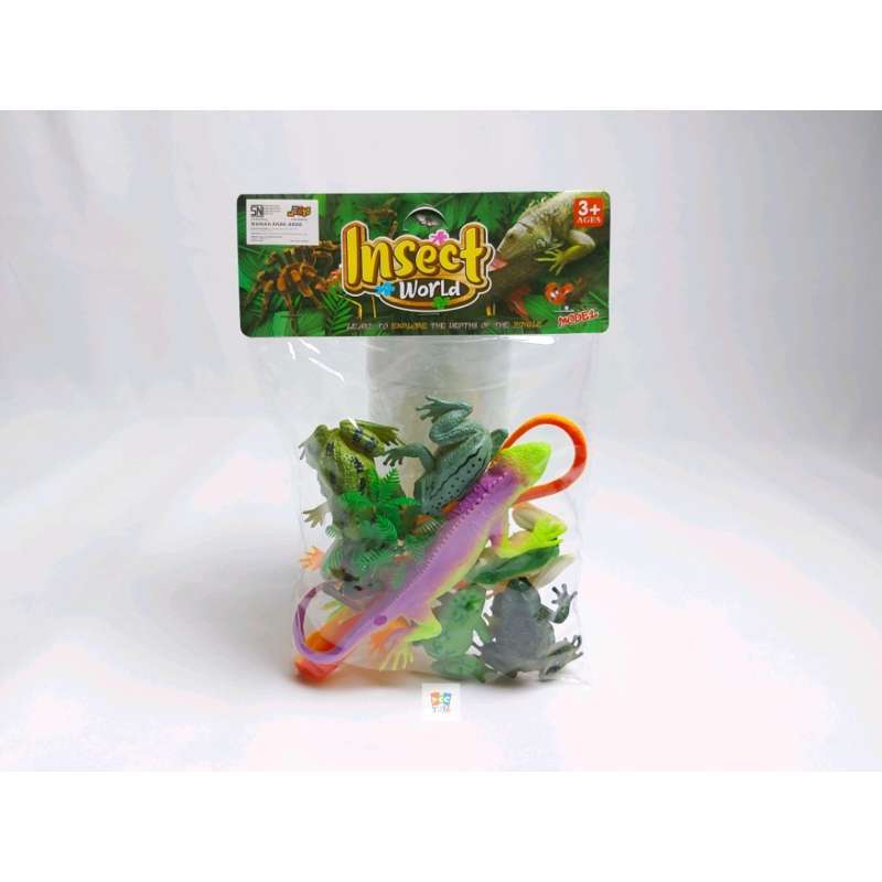 Jual Mainan Katak Kodok Reptil Bunglon Chameleon Binatang Karet Animal ...
