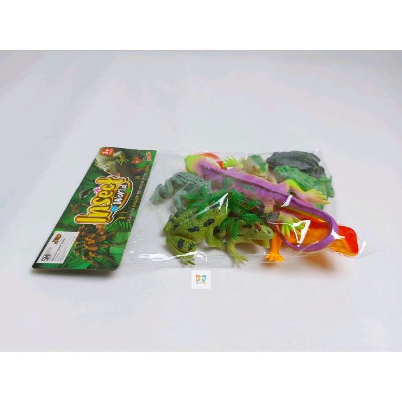 Jual Mainan Katak Kodok Reptil Bunglon Chameleon Binatang Karet Animal ...