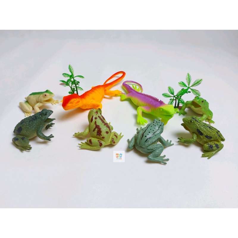 Jual Mainan Katak Kodok Reptil Bunglon Chameleon Binatang Karet Animal ...