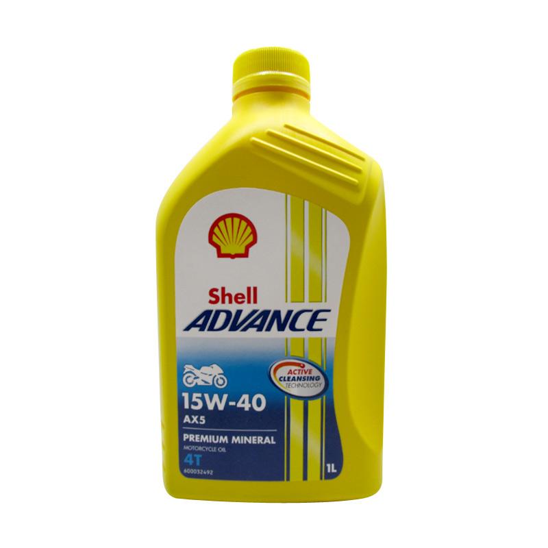 Promo Shell Advance AX5 SAE 15W-40 4T Oli Motor [1 L] Diskon 6% di ...