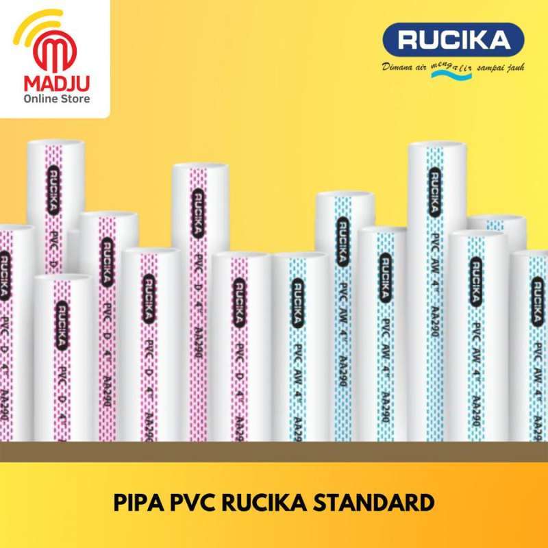 Jual PIPA PVC RUCIKA STANDARD 1 1/2 D PUTIH di Seller Toko Madju - Kota ...