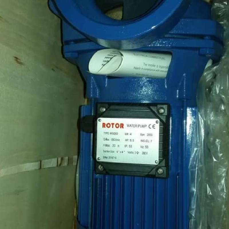 Jual POMPA CENTRIFUGAL 5 HP POMPA ROTOR W-5000 5HP 3Phase PIPA IN OUT 4 ...