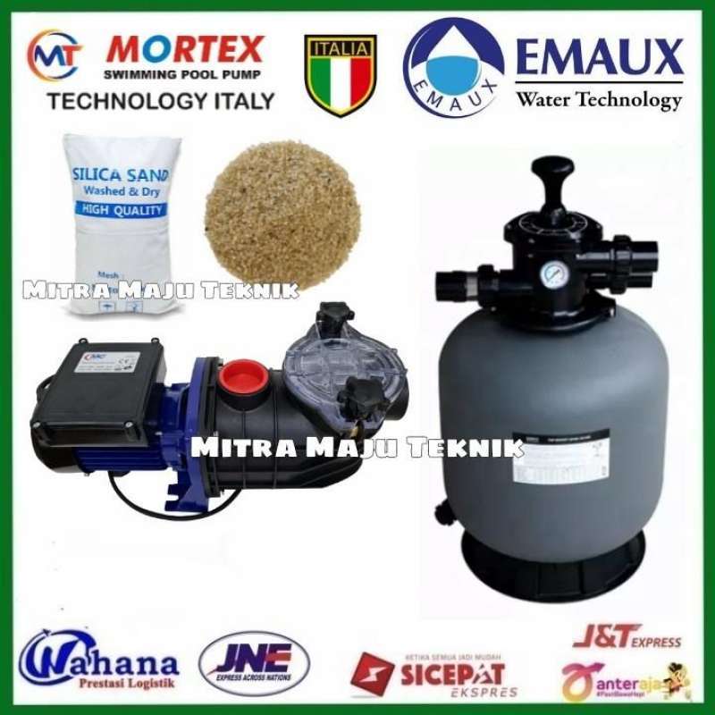 Jual Pompa Air kolam/Renang 1/2 hp Plus Sand Filter Emaux 16in Plus ...