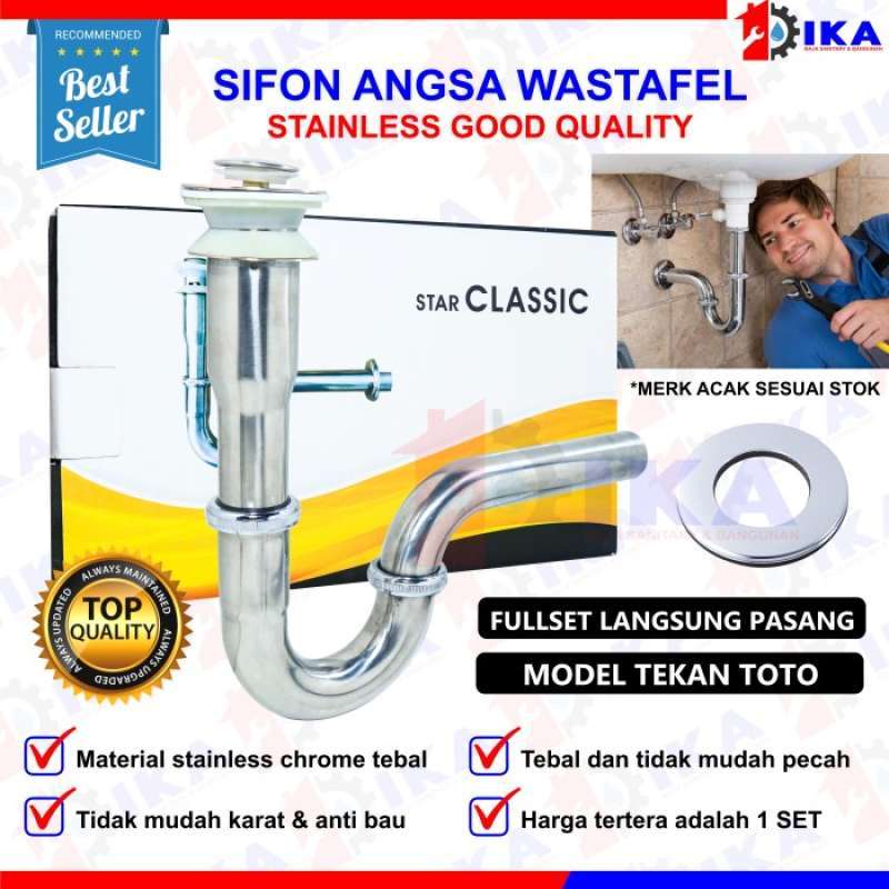 Promo Sifon angsa Tekan pencet closet wastafel saringan afur on off ...