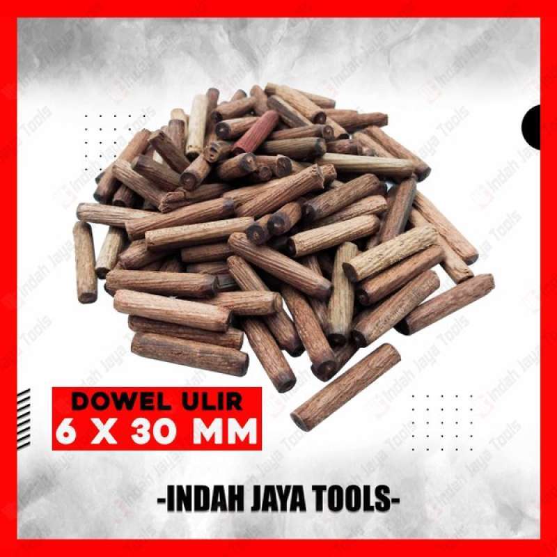 Promo DOWEL Kayu Ulir 6 x 30 MM 100 Pcs Pen Sambungan Stik Kayu Bulat ... Promo DOWEL Kayu Ulir 6 x 30 MM 100 Pcs Pen Sambungan Stik Kayu Bulat ...