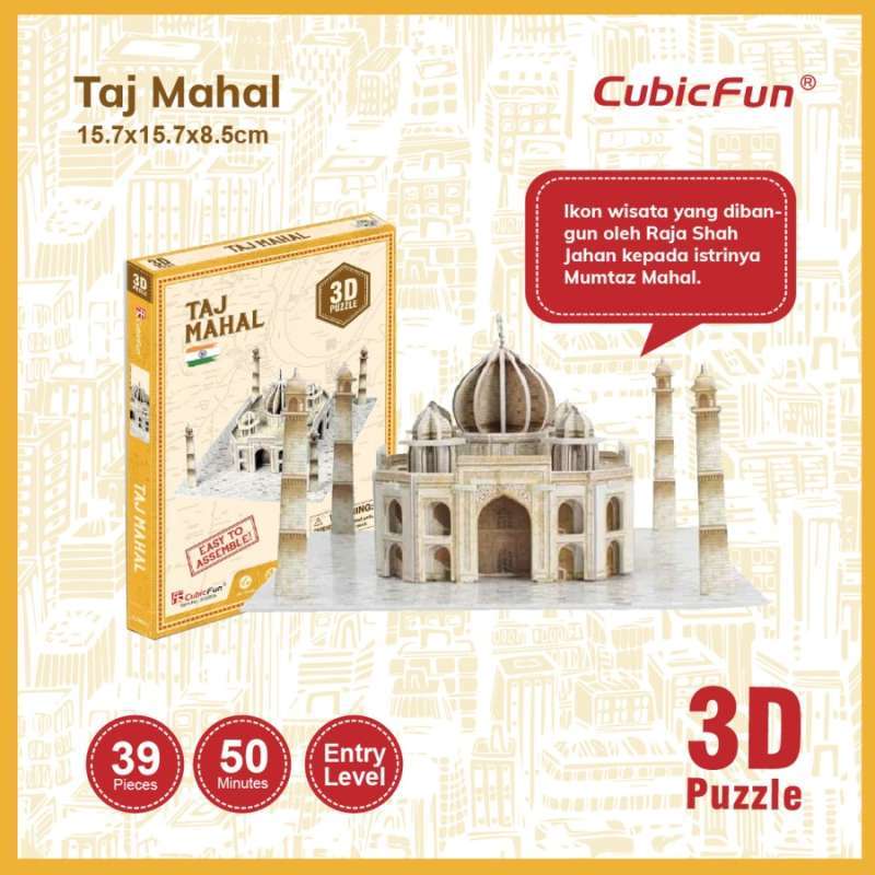 √ Cubicfun Taj Mahal Mini S3009h 3d Puzzle [39 Pcs] Terbaru September ...